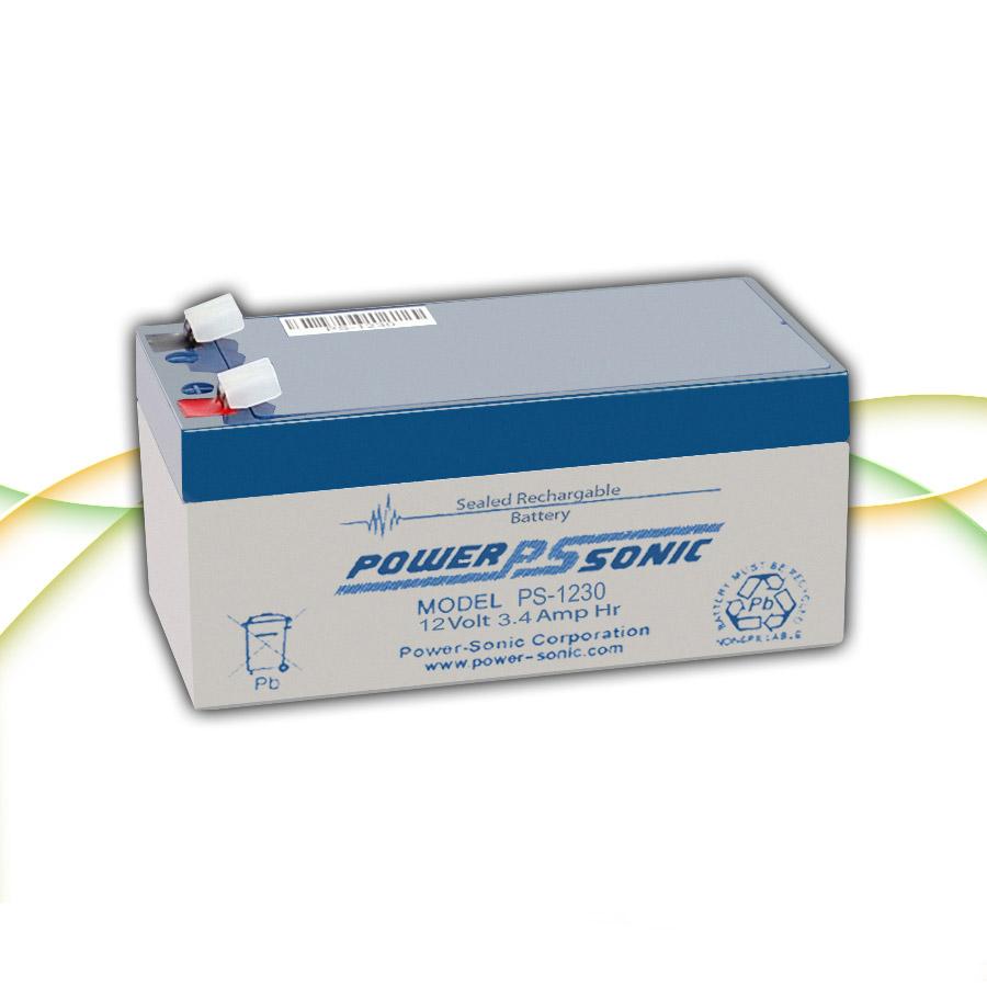 Power-Sonic PS1230 12V 3.4Ah SLA Battery - www.batterycharged.co.uk