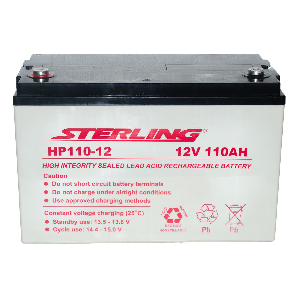 Sterling HP110-12 12v 110Ah SLA/VRLA Battery - www.batterycharged.co.uk
