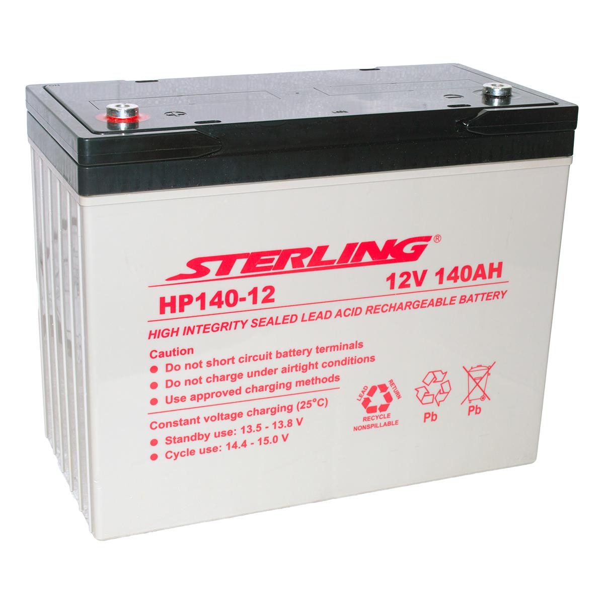 Sterling HP140-12 12v 140Ah SLA/VRLA Battery - www.batterycharged.co.uk