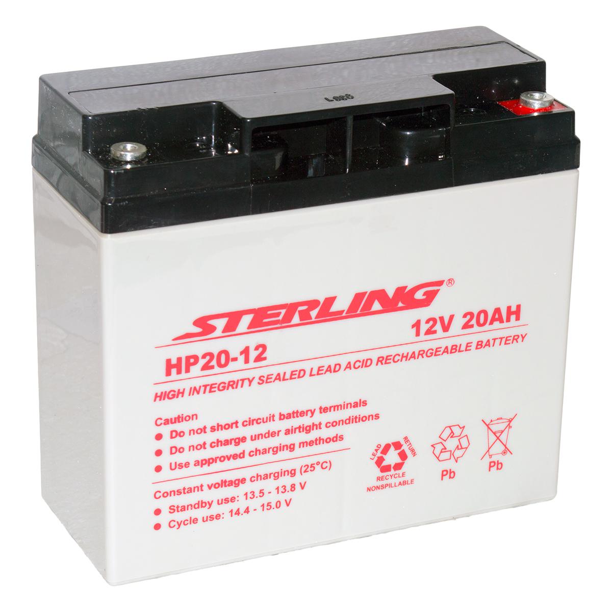 Sterling HP20-12 12v 20Ah SLA/VRLA Battery - www.batterycharged.co.uk