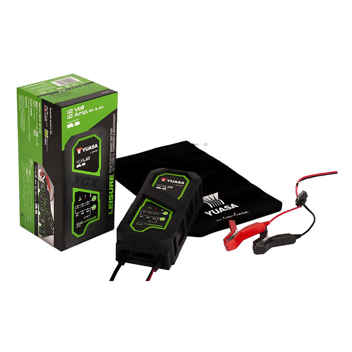 Yuasa YCXL12 12v 12A 9 Stage Smart Leisure Battery Charger & Maintainer ...