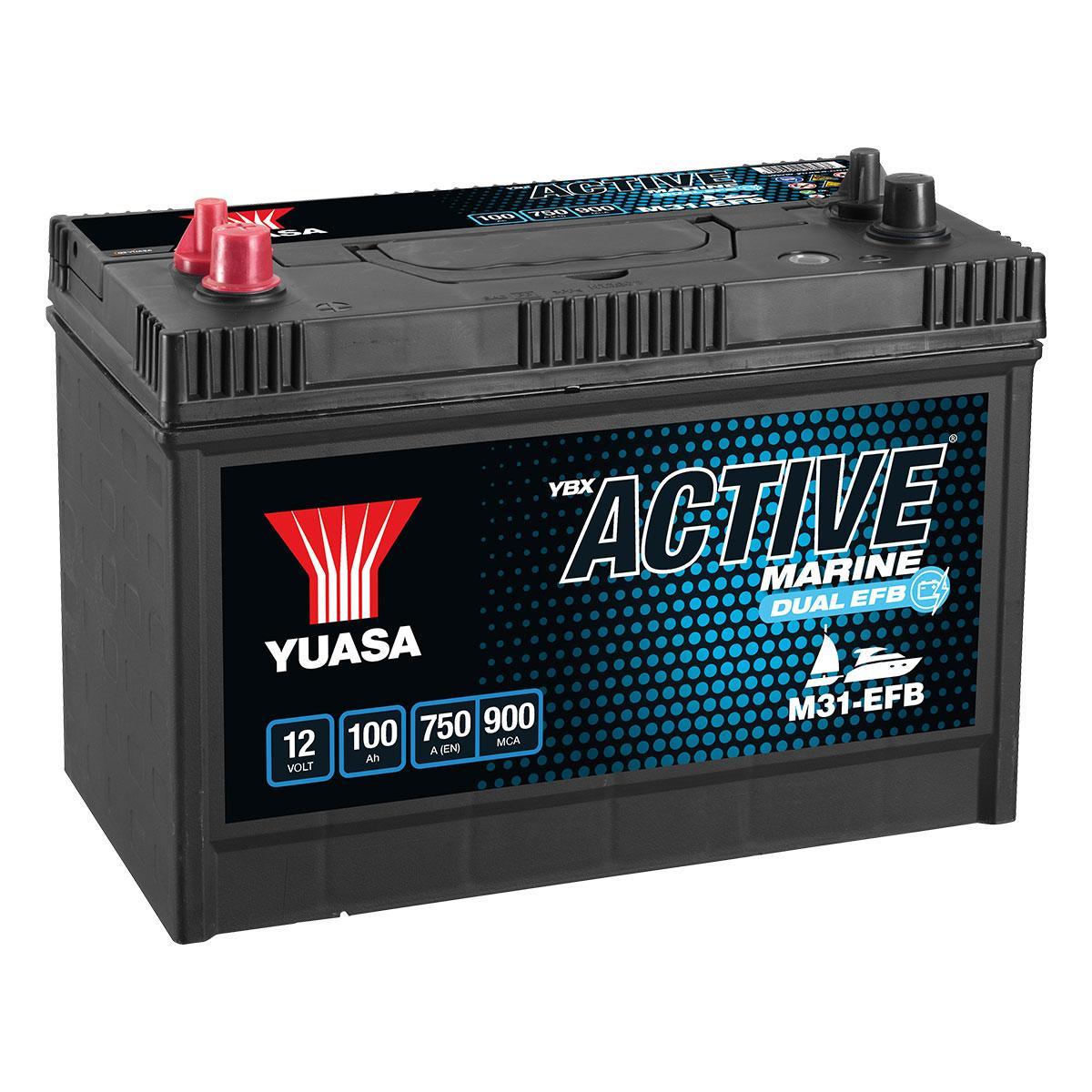 Yuasa M31-100S 12v 100Ah YBX Active Marine Battery - FREE UK mainland ...