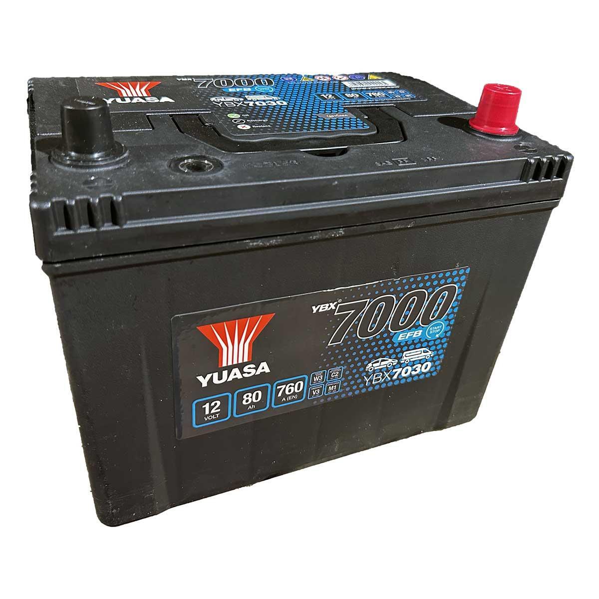 YBX7030 Yuasa 12v 80Ah EFB Start Stop Plus Car Battery - FREE UK ...